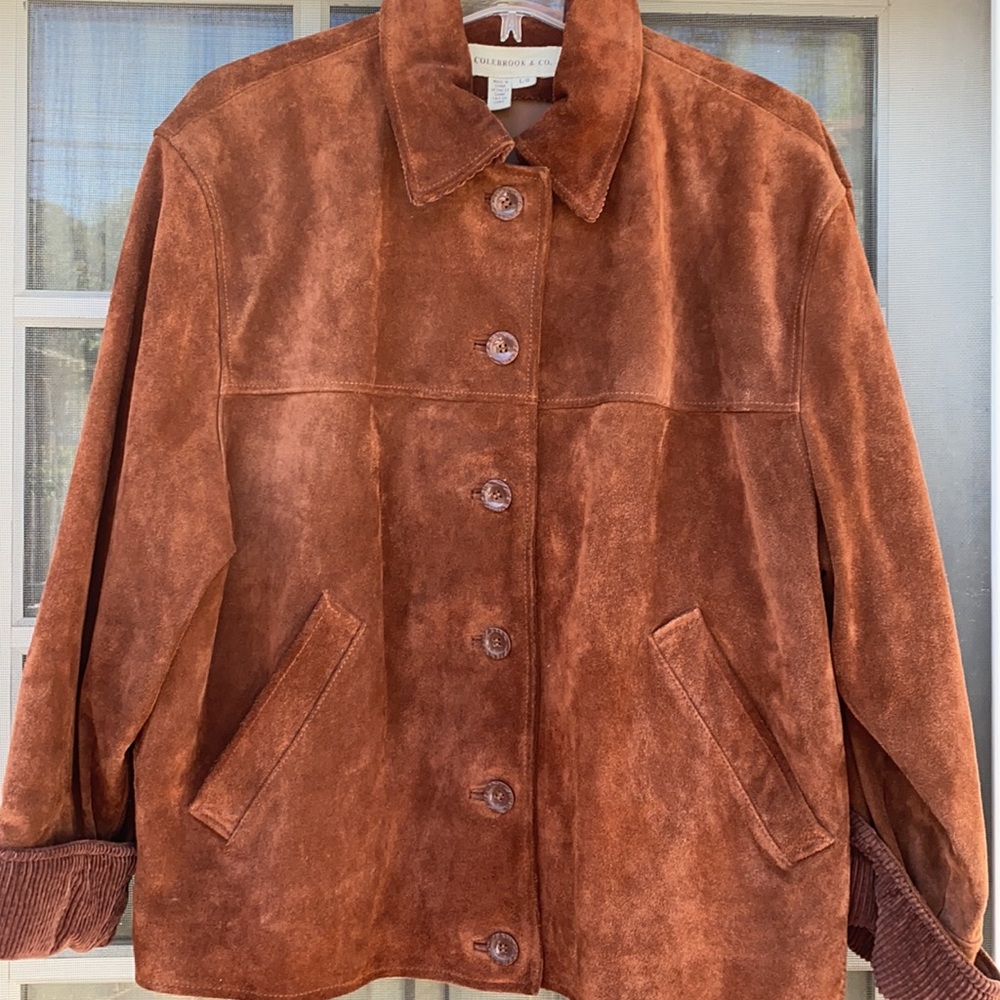 Colebrook & Co. Suede Leather Jacket Vintage L - Gem